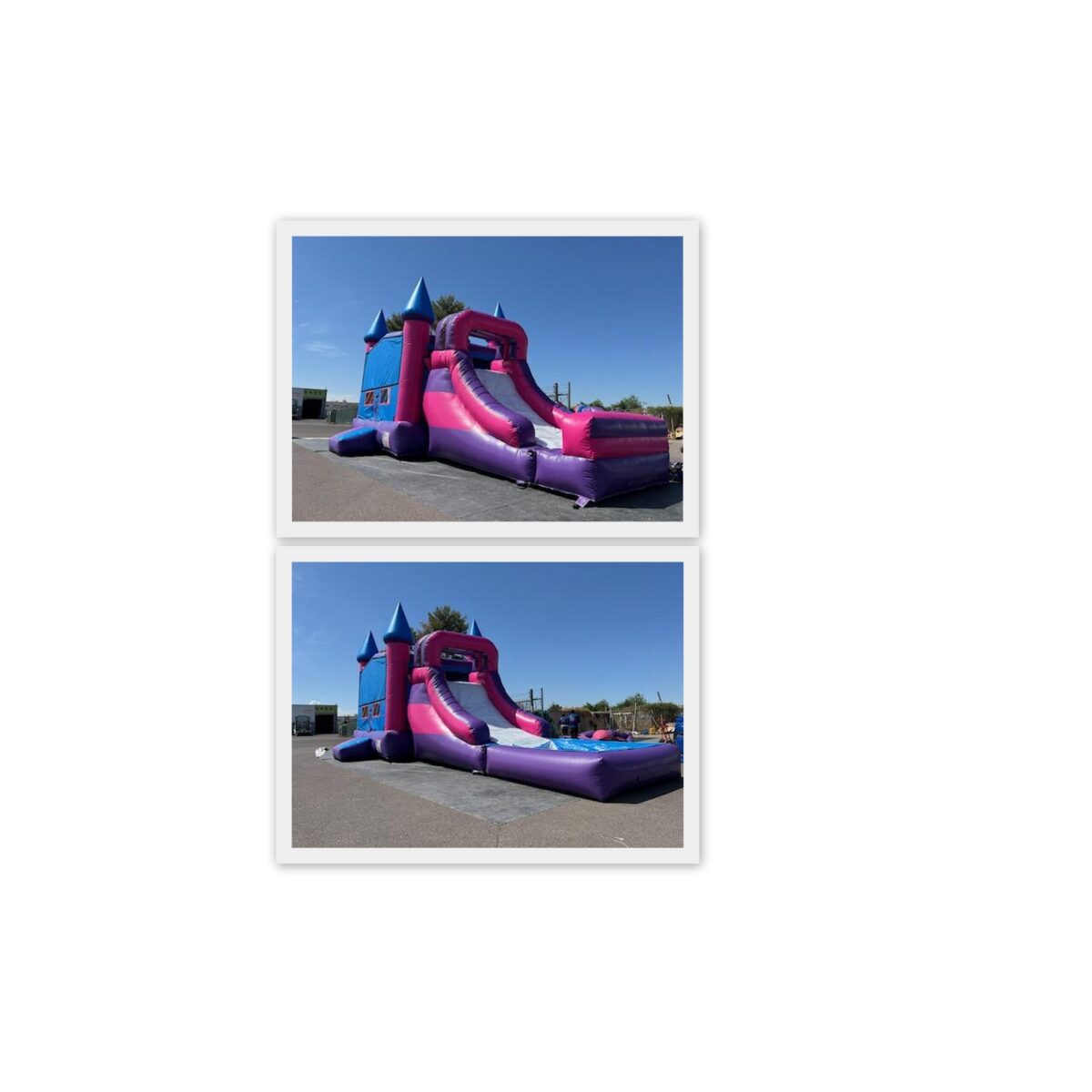 Purple Castle Combo with Blue Entrance - Boodle Bouncers